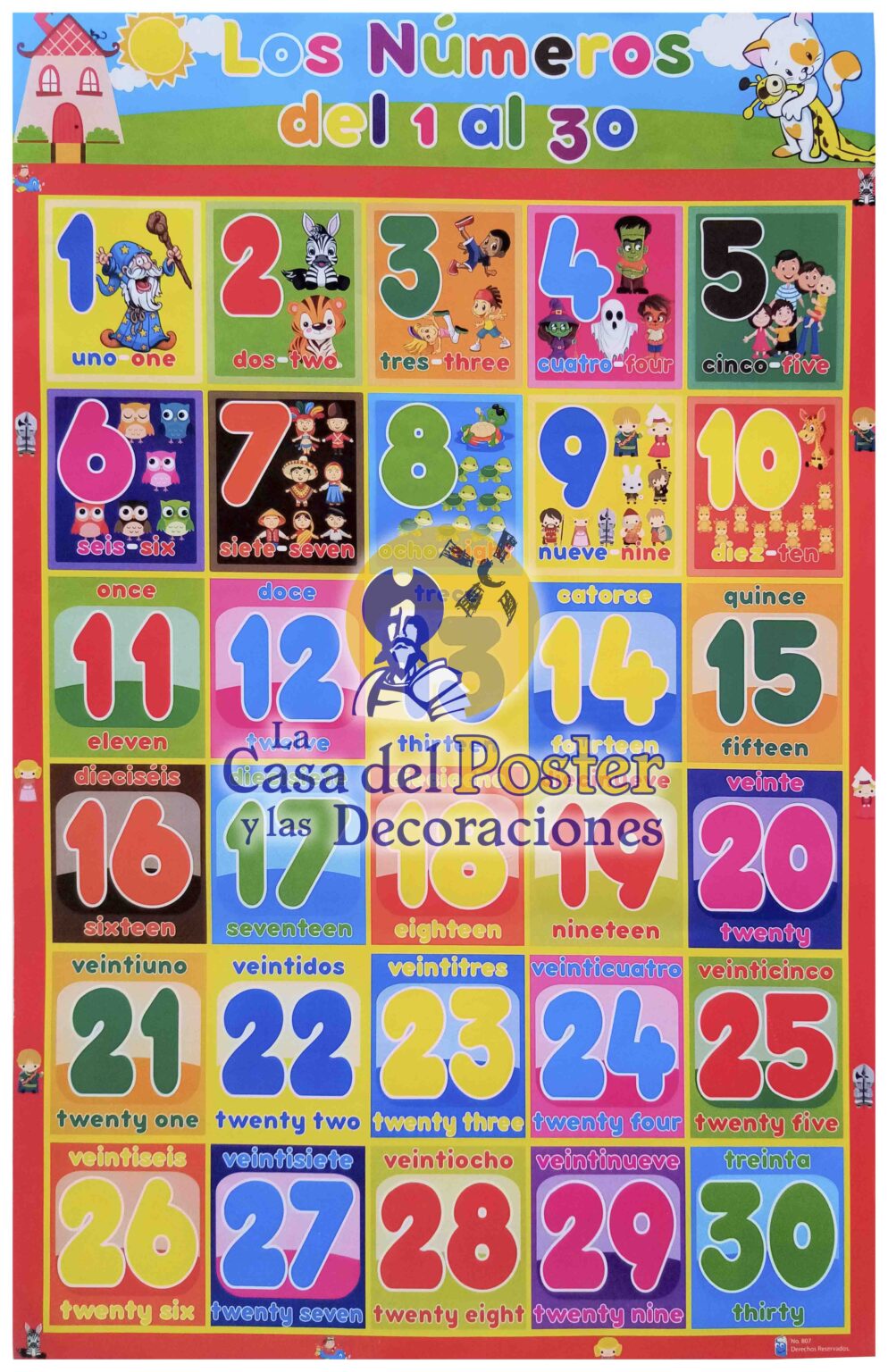 Números del 1 al 30 M60 AO 47 – La Casa del Poster